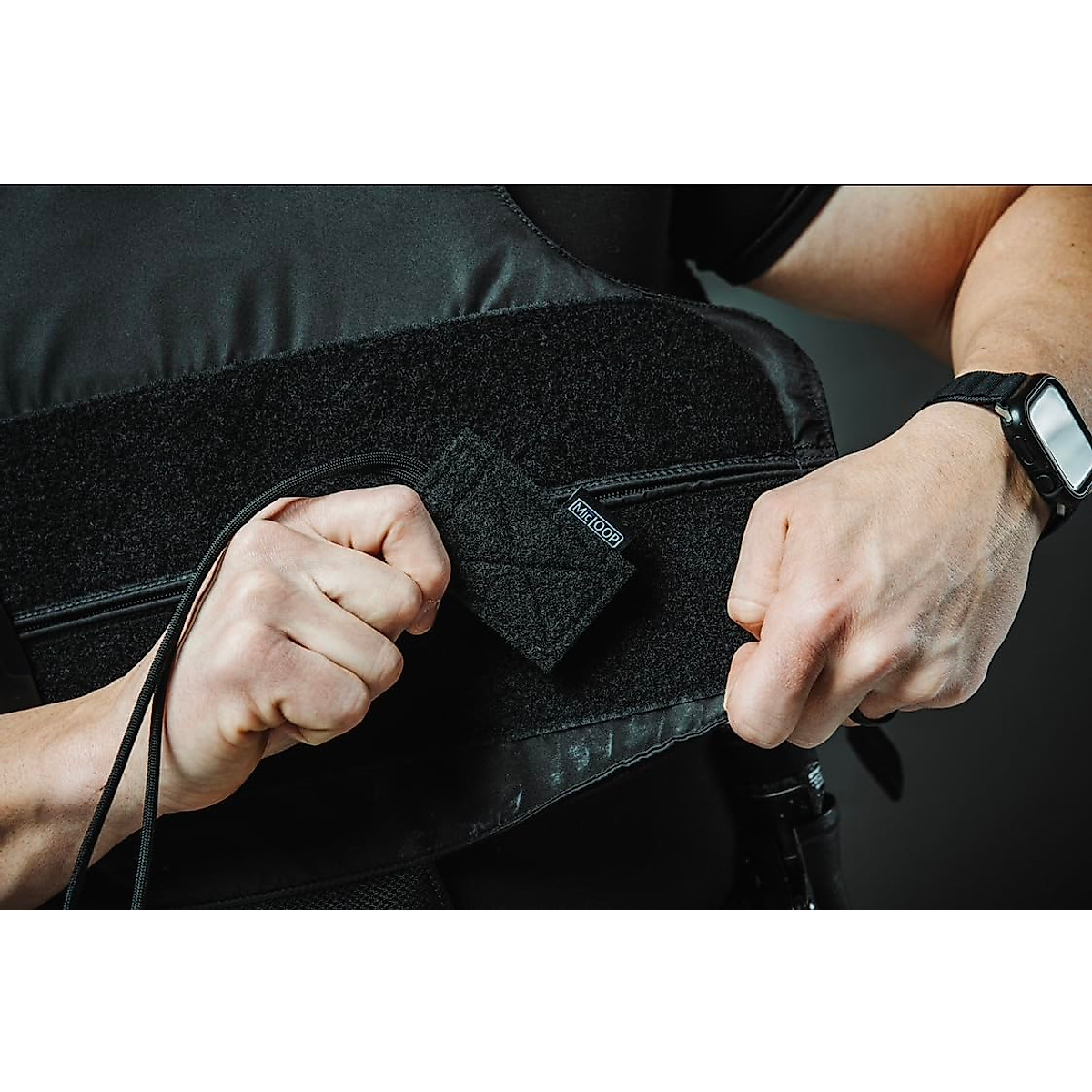 THE MIC LOOP - Keeps Portable Radio Mic in Place for Police/Law Enforcement Black