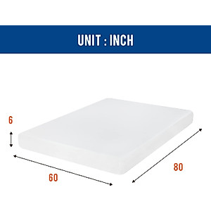 Queen Mattresses, 6 inch Gel Memory Foam Mattress with CertiPUR-US Bed Mattress in a Box for Pressure Relief, Medium Firm Queen Size Mattress in a Box Without Fiberglass