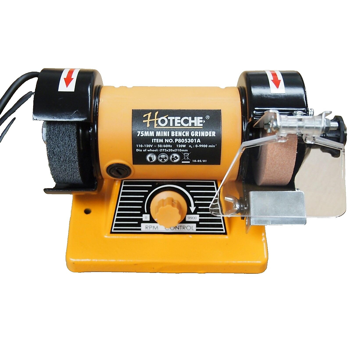 Hoteche Bench Top Grinder 3"" Variable Speed Rotary Flex Shaft P805301A, Orange