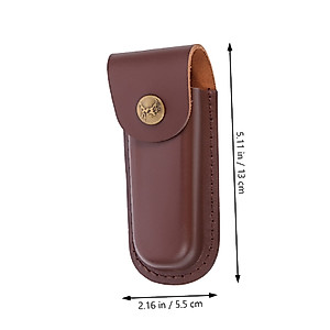 5pcs Leather Case Chef Covers Small Camping Cutter Cover Leather Small Waist Cutter Cover Foldable Cutter Cover Small Cover for Cutter Waist Belt Cutter Cover