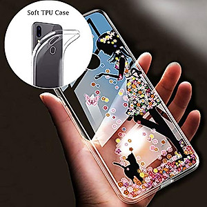 AQGG for Oukitel C21 [6.40"] Case, Soft Silicone Bumper Shell Transparent Flexible Rubber Phone Protective Cases TPU Cover for Oukitel C21 -Girl