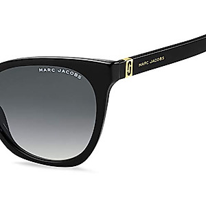 Marc Jacobs Women's Marc 336/S Cat Eye Sunglasses, Black/Gray Shaded, 56mm, 16mm