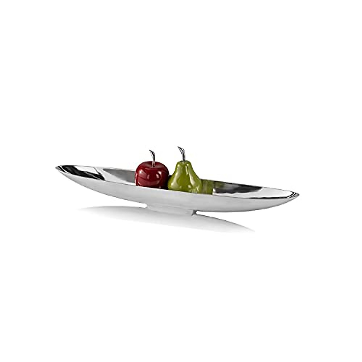 Modern Day Accents Barco Long Boat Tray, Silver (8453)