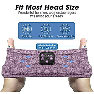 Lavince Sleep Headphones Bluetooth Sports Headband, Wireless Sports Headband Headphones with Ultra-Thin HD Stereo Speakers Perfect for Workout,Jogging,Yoga,Insomnia,Side Sleepers,Air Travel,Meditation