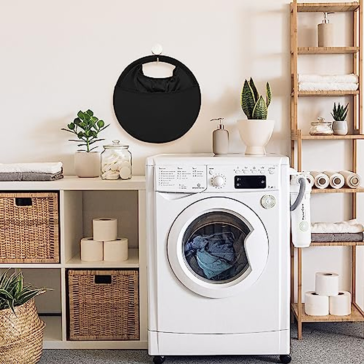 Bloss Pop-up Laundry Basket, Foldable Laundry Hamper, Laundry Bag for Easy Storage and Movement of Washing Machine Clothes(Black)