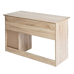warmcentre Computer Desk, 43.3 Home Office Desk with 3 Drawer & Shelves Sturdy PC Table Workstation Modern Simple Style Writing Gaming Desk with Storage for Small Spaces, Easy to Assemble, Beech