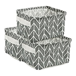 3-Pack Small Storage Baskets, Closet Organizing Bins, for Toys, Books, Cosmetic and Small Sundries Organizing, 7.9 * 5.6 * 6.3 In