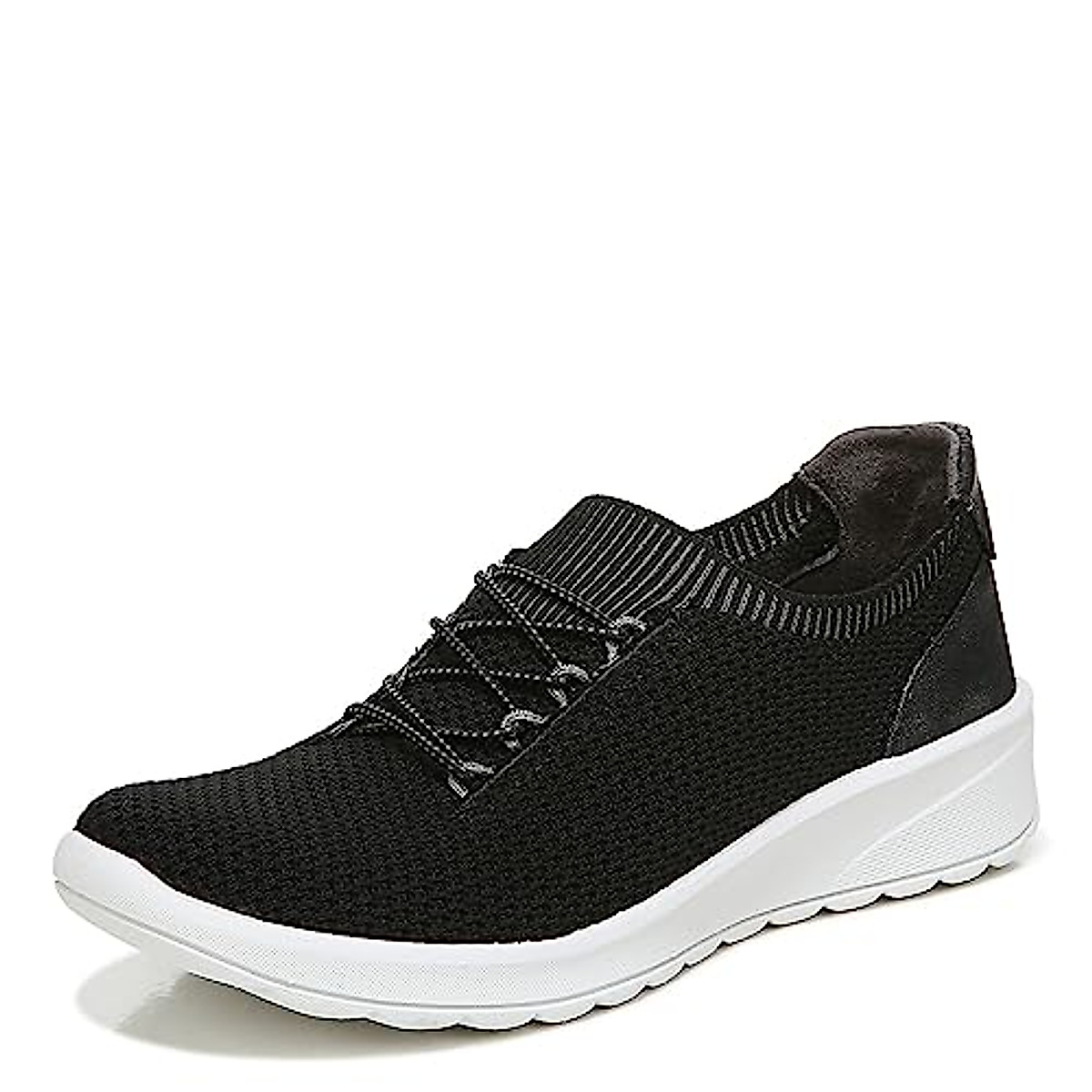 BZees Womens Gold Rush Slip-On Black Knit 6.5 M