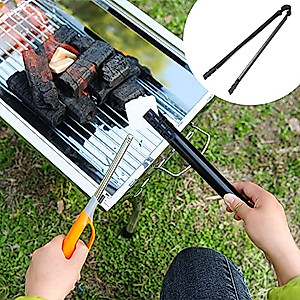 Utoolmart BBQ Charcoal Tongs For Grill, Heavy Duty Carbon Steel Metal Clip Tongs Clamp Clip for Charcoal Serving Tools 1 Pcs
