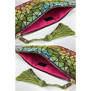 Clutch Purses for Women, Summer Bag, Handbag,Small Women Bag, Evening Bag (Pyramid Multicolor)