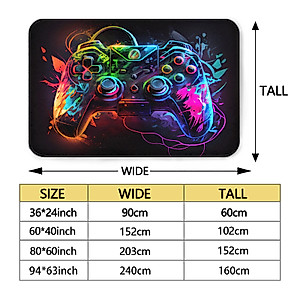 NEBOTON Gaming Rug for Game Room, Gamer Rug for Boys Bedroom, Game Controller Theme 36x24inches