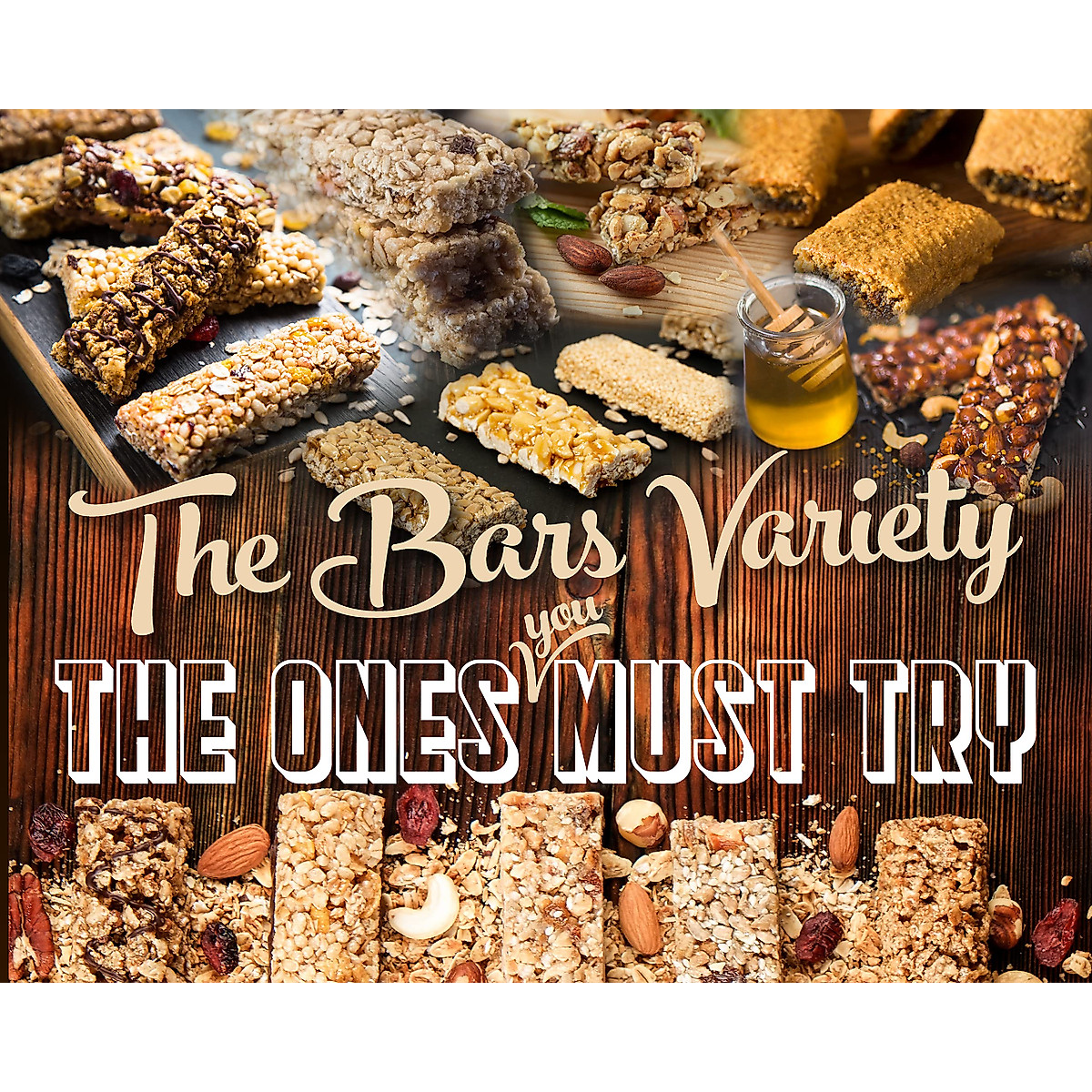 Niro Assortment | Healthy Snack Box Variety Pack | 50 Count Assortment Including Nature's Valley, Cliff Bars, Kind Bars, and More | Ideal Healthy Office Snacks for Adults | Delicious and Nutritious