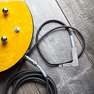 5pcs Right Angle Mono Phone Plug,90 Degree 6.35mm (1/4 Inch) L-Shape Guitar Audio Jack Connector Microphone Cable Terminal