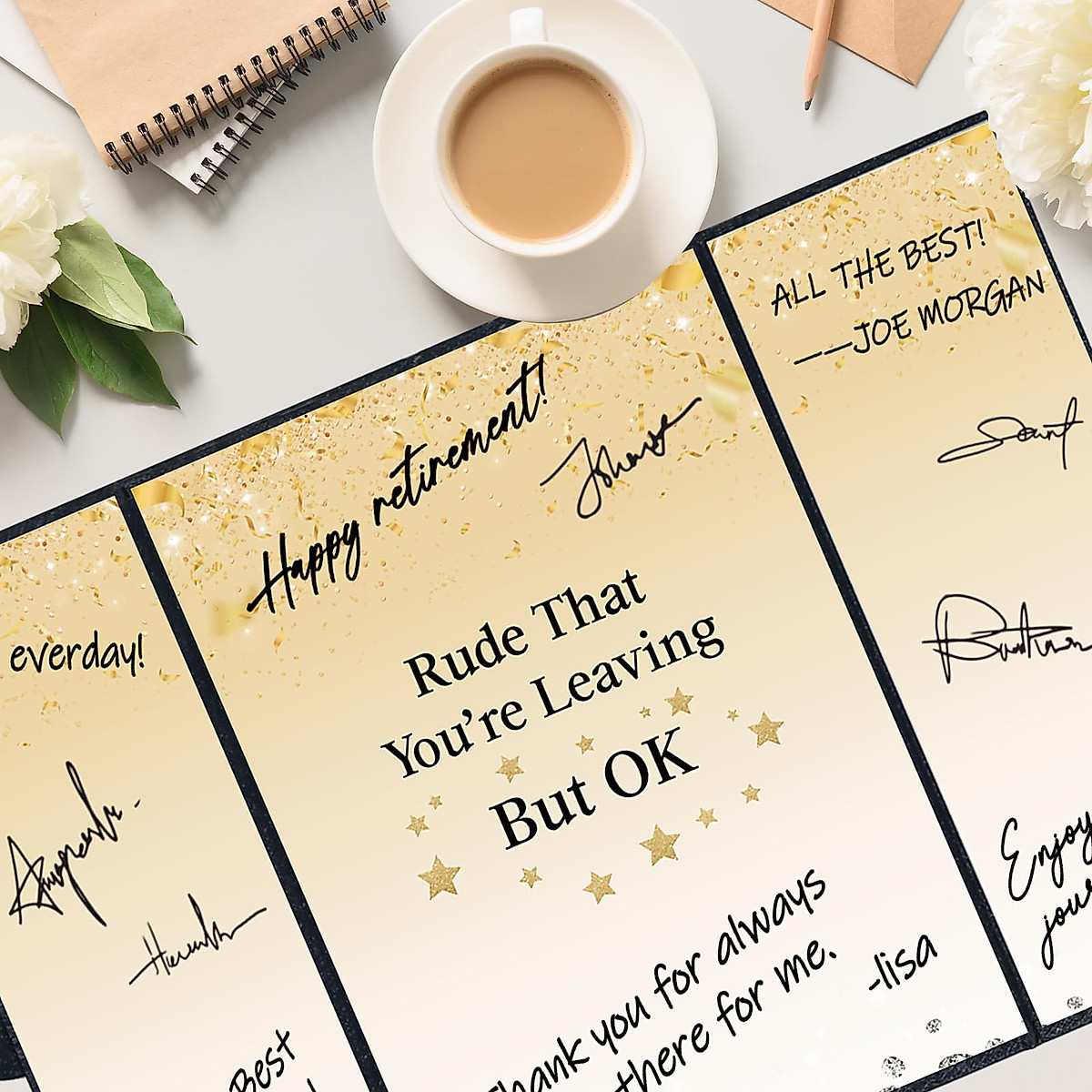 Crenics Farewell Party Decorations, Rude That You're Leaving But Ok Signature Book, Farewell Guest Book Alternative 18 x 12 inch, Great Farewell Going Away Retirement Keepsake Gifts