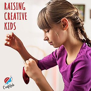 CraftLab Woodland Animals Kids Sewing Kit, Educational Beginner Arts & Crafts Gift for Boys and Girls Ages 7 to 13 DIY Learn to Sew Embroidery