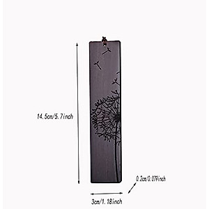 ZGZDFC 2 Pcs Wooden Bookmarks,Painted Craft Bookmarks,Gift Box Set,Ideal Gifts for Friends/Kids/Teacher Present.Natural Wood,Best Gift(MSQ-PGY)