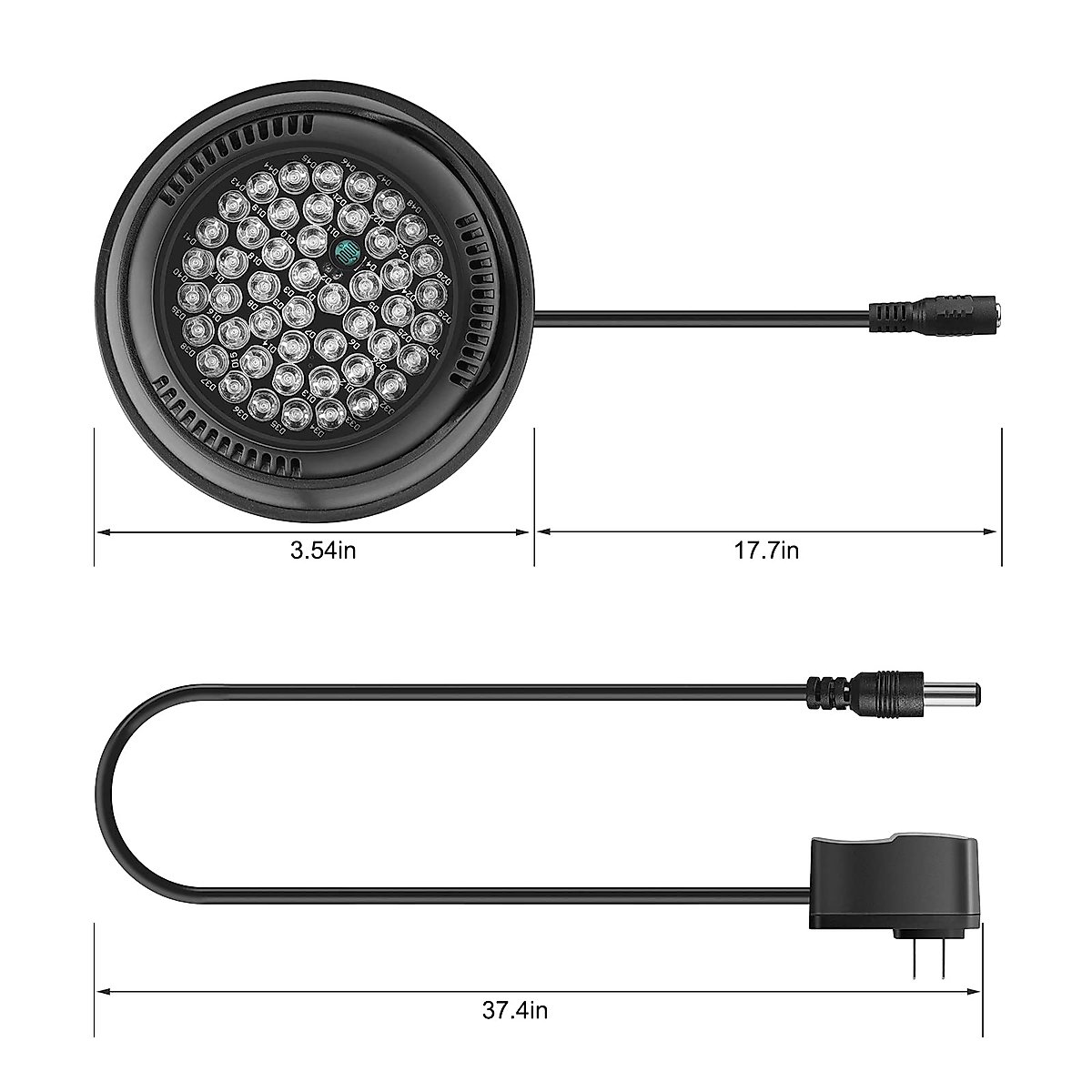 MASiKEN IR Illuminator Infrared Light for Meta Quest, Oculus Quest 2 IR Light Enhance Sensor Tracking Hand and Controllers Sensitivity in Dark, Anti No-Light Disturbance Increase Vision (Black)