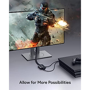 ABLEWE HDMI to RCA Converter, HDMI to RCA Adapter, HDMI to AV 3RCA CVBs Composite Video Audio Converter Adapter for TV Stick/Roku/Apple TV/PC/Laptop/Xbox/HDTV ( with HDMI Cable & USB Cable)