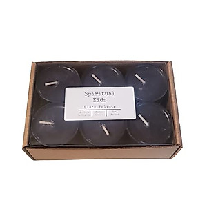 Black Eclipse (Dragon's Blood) Natural Soy Wax Tealights 12ct Hand Poured with Fragrant/Essential Oils!