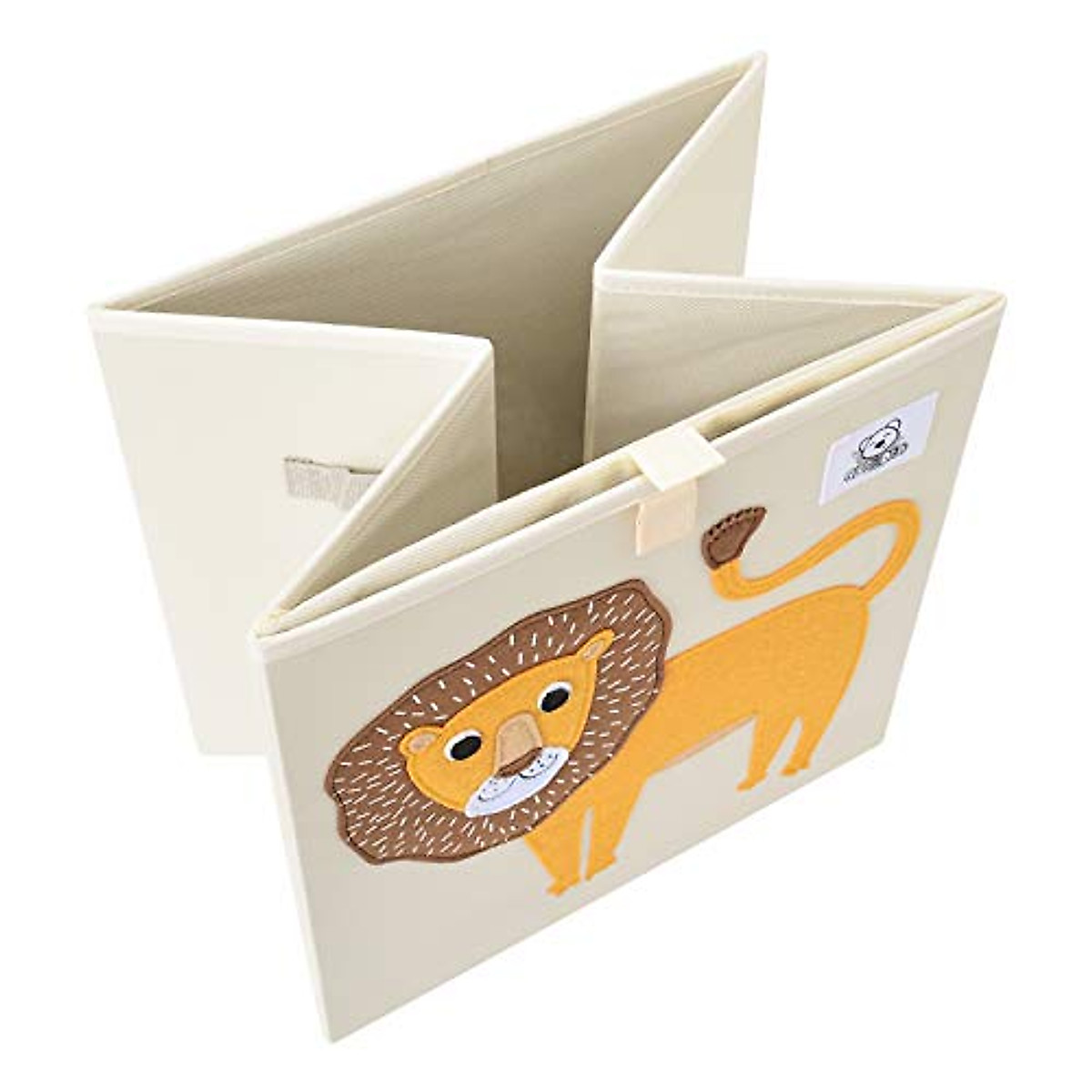 CLCROBD Foldable Animal Cube Storage Bins Fabric Toy Box/Chest/Organizer for Toddler/Kids Nursery, Playroom, 13 inch (Lion)