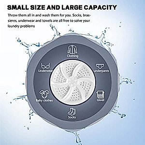 Portable Washing Machine, Mini Washing Machine,Mini Dishwashers Turbo With USB, Suitable For Home Business, Travel, College Room, RV, Apartment