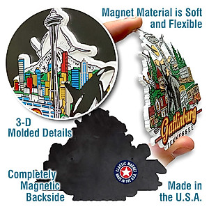 Miami City Magnet by Classic Magnets, Collectible Souvenirs Made in The USA, 4.4" x 3.1"