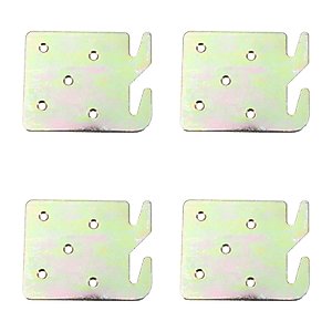 TEHAUX 4pcs Bed Accessories Wood Bed Rail Bracket Bed Rail Hooks Plates Beds Frame