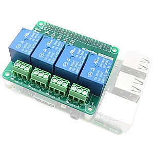 BitTrade One ADRSRU4 Relay Control Extension Board for Raspberry Pi 4 Circuits [Assembled]