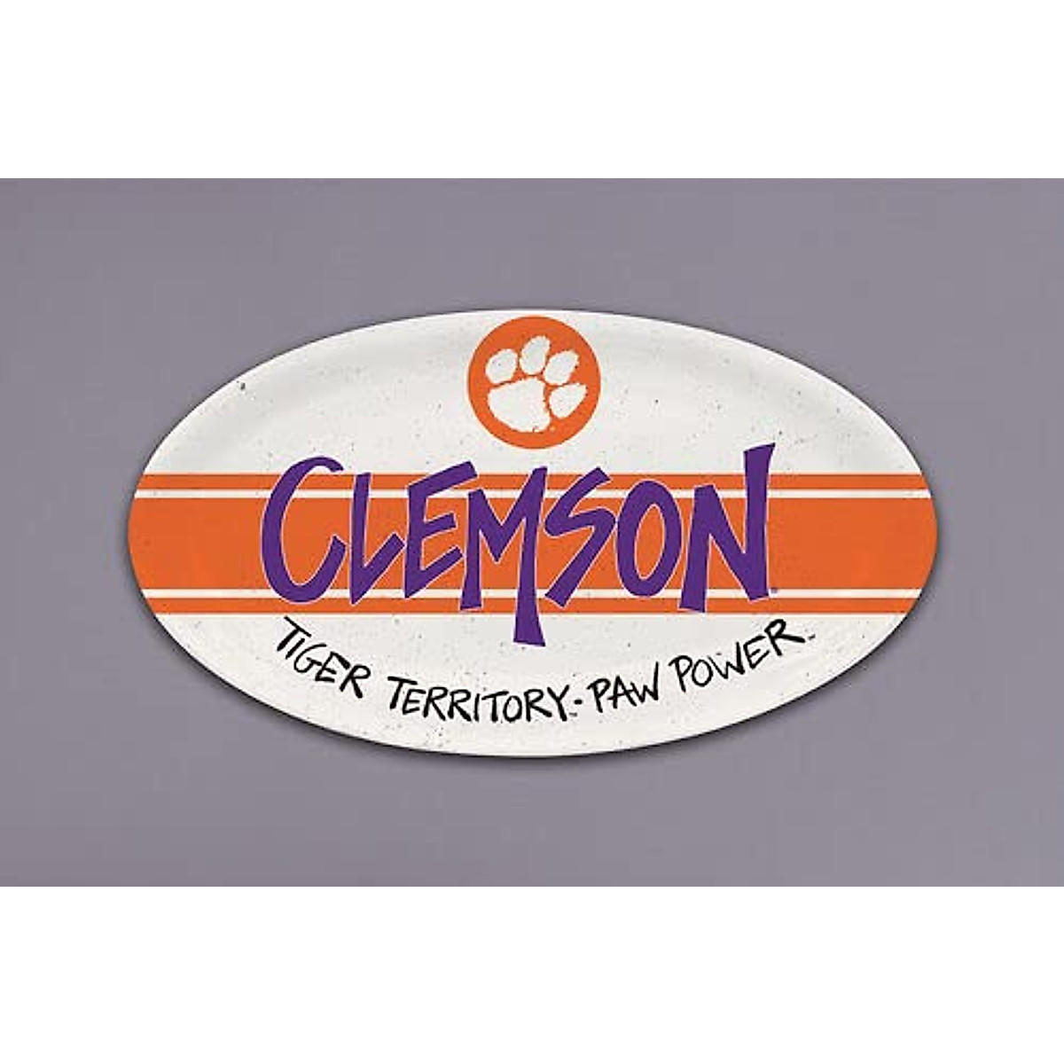 Magnolia Lane Clemson University Oval Platter, 12.25-inch Length, Melamine, Kitchen Accessories