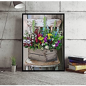 Clendo Beginner Oil Painting Kit for Kids,Flowers Paint by Numbers for Adults with Paint Brushes,DIY Acrylic Paint, Paint-by-Number Kits Home Decor 16X20inch