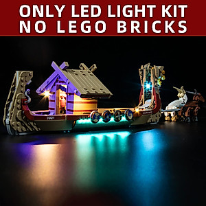 Bourvill LED Lights Kit for Lego 76208 Marvel The Goat Boat - Lights Set Compatible with Lego 76208 Set -Classic Version (Lights Kit without Model)