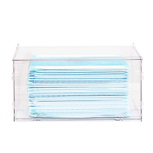 BVANQ Face Mask Holder Dispenser Case with Lid,Capacity 50pcs(Top Lid)