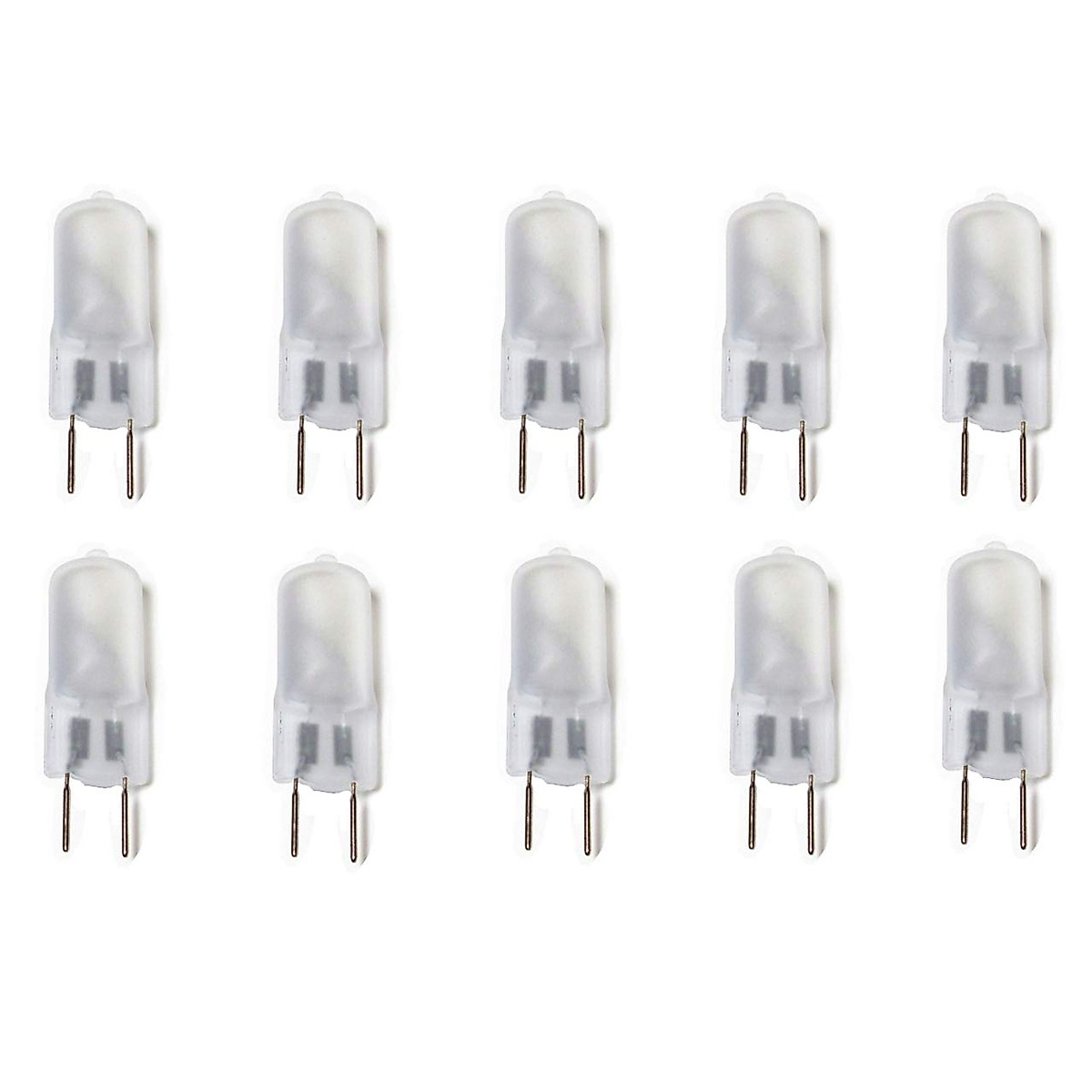 G8 Frosted Halogen Bulbs 20W G8 20 Watt 120V Halogen Light Bulbs T4 JCD Type 120V Bi-Pin Base G8 Lamp for Under Cabinet Puck Lighting, Frosted Glass Lens,Warm White,2700K,10 Pack