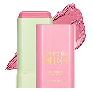 Mysense Pink Cream Blush Stick, On-the-Go Blush, Multi-use Makeup Blush Stick for Cheeks Lips Eyes, Solid Moisturizer Stick Blush Makeup Natural Matte Finish Waterproof Long-Lasting, 01 Shy Pink