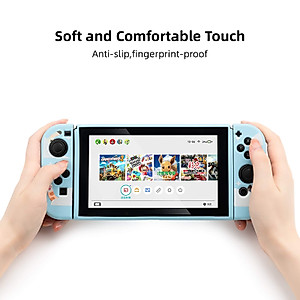 GeekShare Protective Case for Switch, Soft TPU Slim Case Cover Compatible with Nintendo Switch Console and Joy-Con (Nebula Cat)