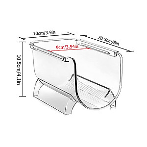 HommyPrefer 6 Pack Refrigerator Wine Rack, Stackable Acrylic Wine Rack for Refrigerator Bottle Organizer Holder, Freestanding Plastic Wine Rack Organizer Bins for Refrigerator, Kitchen Cabinet, Bar
