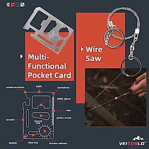 Gifts for Men Dad Husband, Survival Gear and Equipment 12 in 1, Christmas Stocking Stuffers, Fishing Hunting Birthday Gifts Ideas for Him Boyfriend Teen Boy, Cool Gadget, Camping Survival Kit