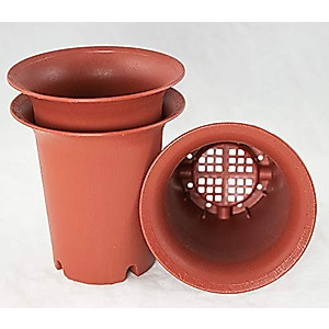 3 Round Cascade Plastic Bonsai, Succulent & Orchid Planter 4.25"x 4.25"x 4.5"