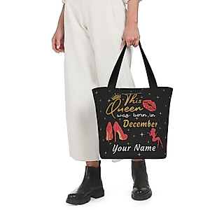 Hepmant Custom Large Tote Bag, Design Your Own Personalized Shoulder Bag For Work Business Or Leisure Travel Beach Shopping School