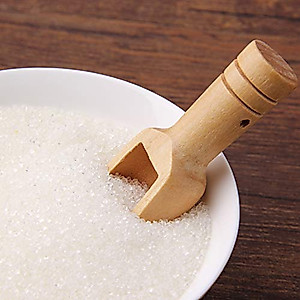 sansheng Small Wooden Scoops, Little Wooden Spoons for Jars/Bath Salts(12PCS)3 inches long