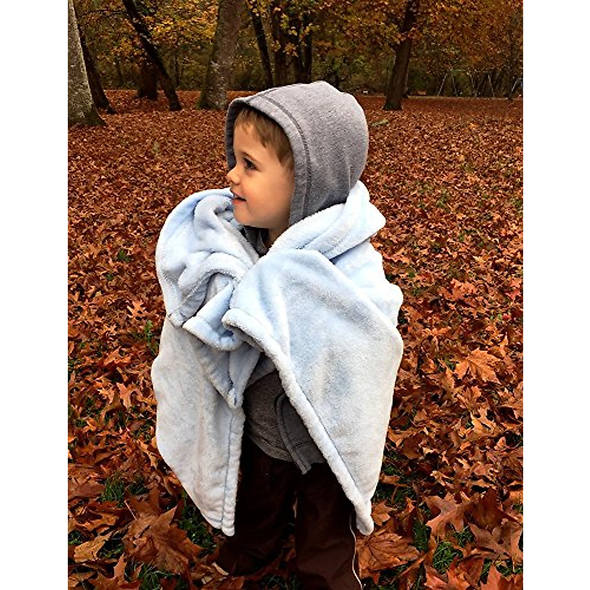 Higher Comfort Luxuriously Soft Baby Blanket - Baby Blue - 30" x 40" - Super Soft Baby Blankets for Boys | Receiving Blanket | Ideal for Newborns, Cribs, Strollers and Baby Showers