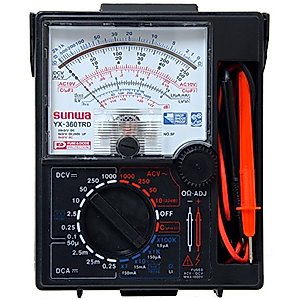 Sunwa YX360-TRD 7-Function 16-Range Analog Multimeter With One Touch Capacitance Estimation