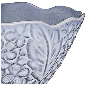 Aito Seisakusho 267822 Lien Salad & Fruit Bowl, Dish, Diameter Approx. 7.1 x Depth 6.7 inches (18 x 17 cm), L, Gray, Mino Ware Made in Japan