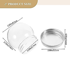 Globe 12pcs DIY Snow Globe Clear Plastic Water Globe Clear Snow Globe with Screw Off Cap for DIY Crafts Home Decoration Gifts Bottles