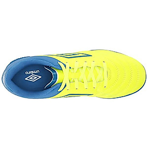 Umbro Boy's Classico XI TF Jr. Soccer Turf Shoe, Yellow/Blue/White, 12 Little Kid