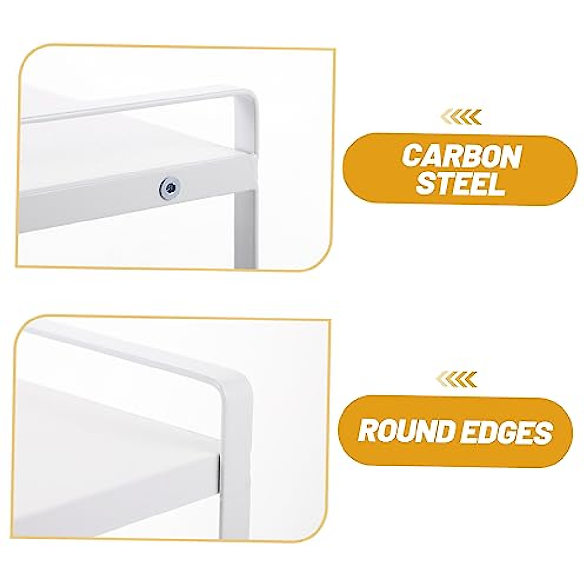 Zerodeko Cabinet Layered Rack Cabinet Storage Rack Kitchen Desktop Rack under The Sink Cabinet Seasoning Rack (single Layer White Sundries Shelf Kitchen Rack Multi-purpose Shelf White Food