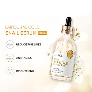 MIESCHER Snail Serum for Face,Hyaluronic Acid Serum with Vitamin B3 Oil Niacinamide Serum Facial 24k Gold Snail Collagen Reduces Fine Lines Brightening Nourishing Hydrating Face Serum Skincare Product