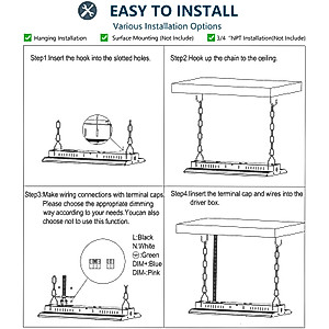 160W LED Linear High Bay Light Fixture, 1-10V Dimmimg LED Linear Highbay Shop Lights, 5000K Daylight 22400LM(140LM/W) 100-277V for Garage, Factory, Workshop,Warehouse