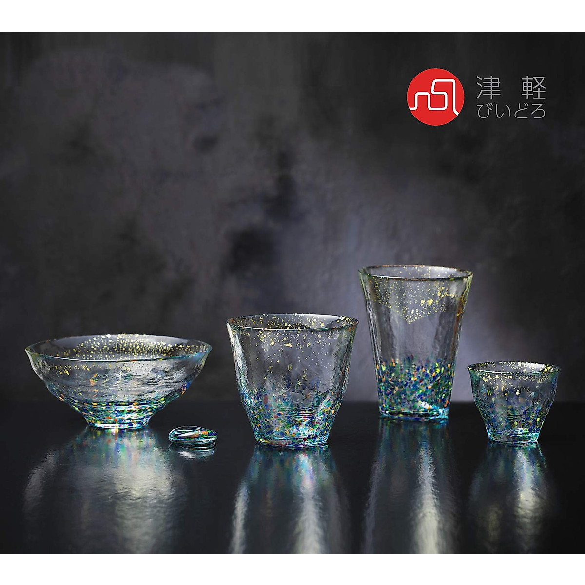 ADERIA Sake cup glass Tsugaru Vidoro Matsuri Hanabi Made in Japan (Matsuri)