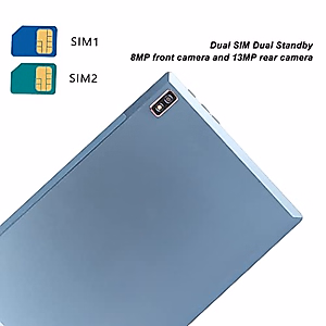 CHICIRIS 10.1 Inch Tablet, Octacore CPU Blue 8GB RAM 128GB ROM (US Plug)